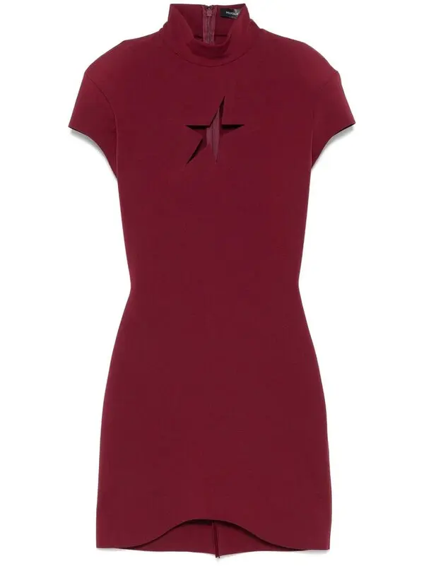 MUGLER Star Mini Dress - Red