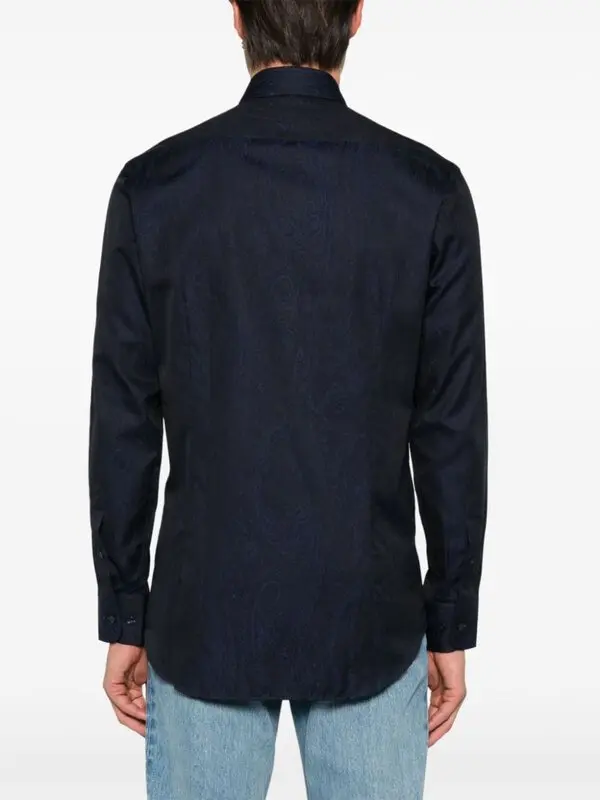 Etro Paisley-jacquard Shirt - Blue