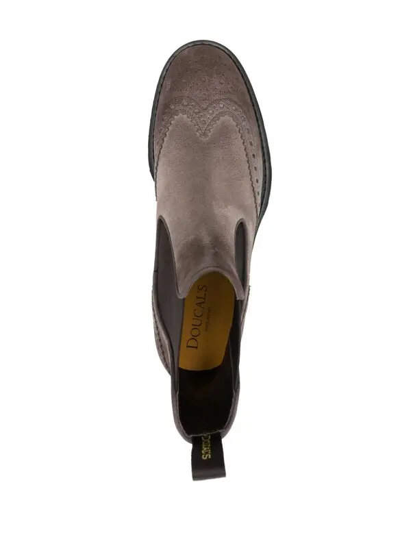 DOUCAL'S Suede Chelsea Boots - Brown