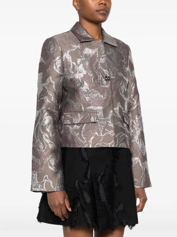 Stine Goya Abstract Metallic Pattern Jacket