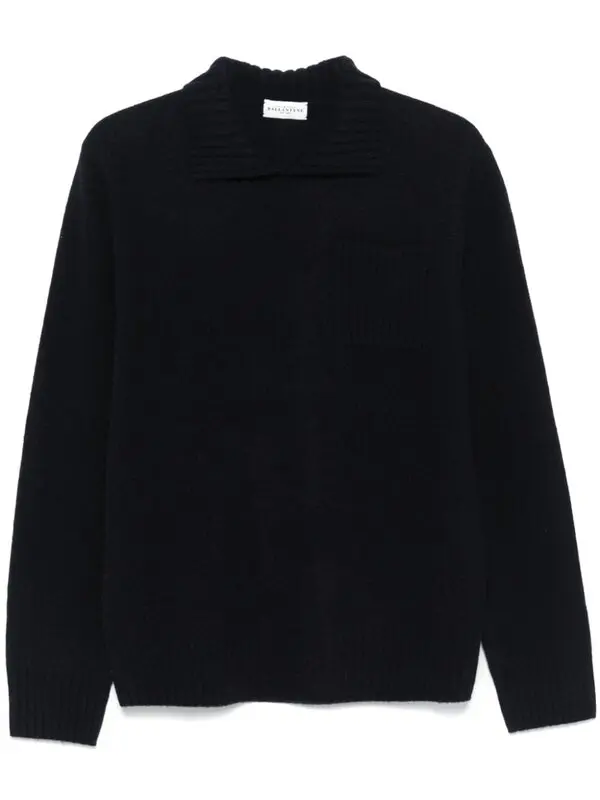 BALLANTYNE Spread-collar Wool Sweater