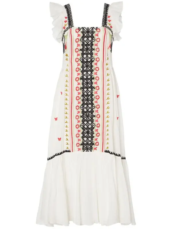 TEMPERLEY LONDON Florentine Midi Dress - White