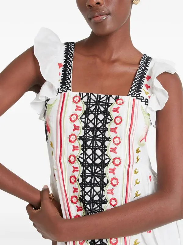 TEMPERLEY LONDON Florentine Midi Dress - White