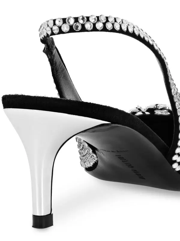 Philipp Plein 50mm Gothic Plein Slingback Pumps