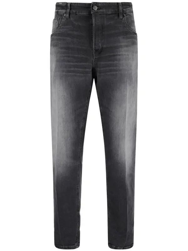PT TORINO Slim-cut Jeans With Whiskering - Black