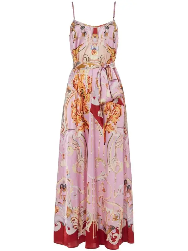 TEMPERLEY LONDON Carline-print Slip Dress - Pink