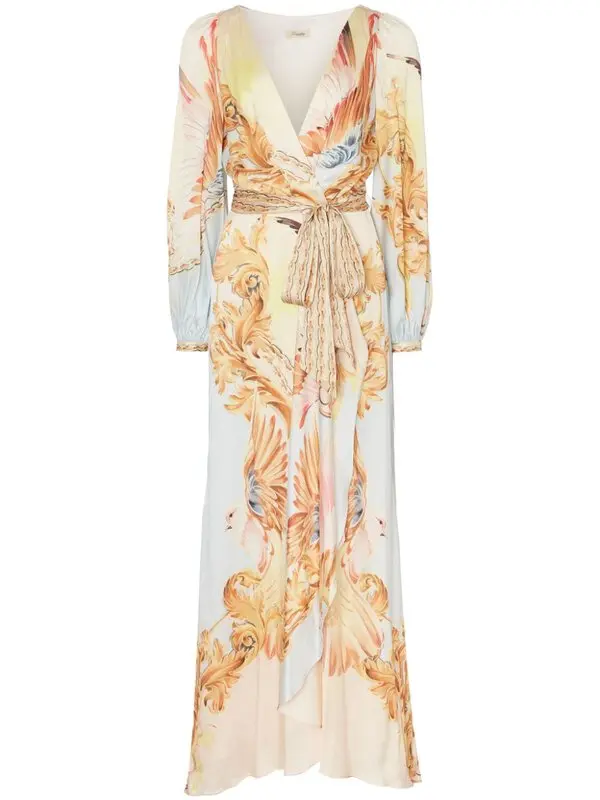 TEMPERLEY LONDON Graphic-print Wrap Maxi Dress