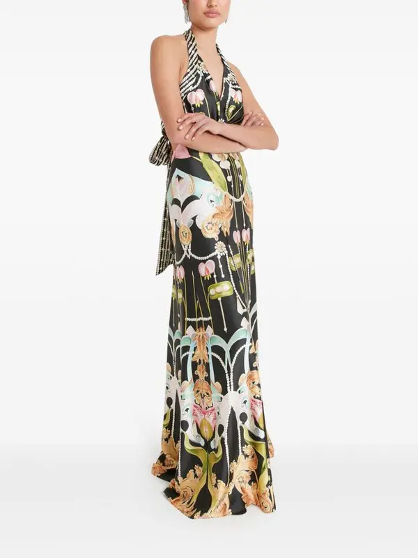 Buy TEMPERLEY LONDON Graphic-print Maxi Dress Black At 49% Off