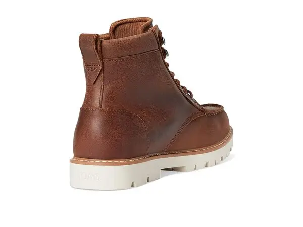 Toms Palomar Water Resistant Leather Lace-up Boots - Brown