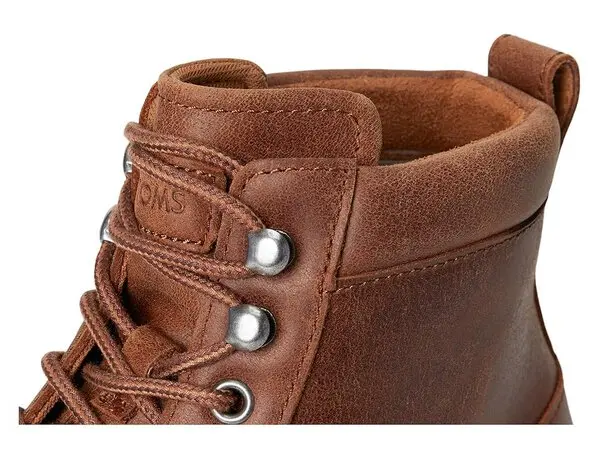 Toms Palomar Water Resistant Leather Lace-up Boots - Brown