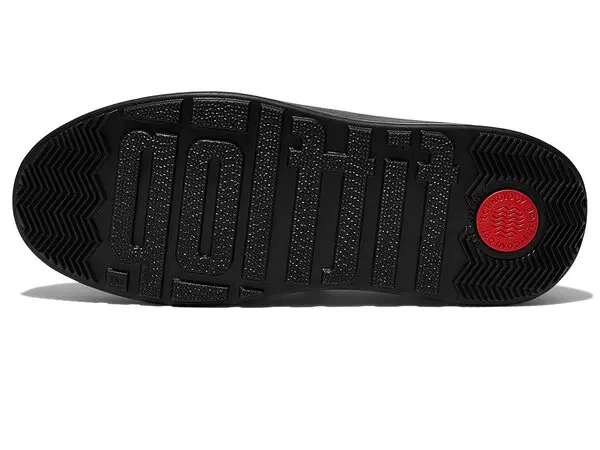 Fitflop F-mode Leather Flatform Penny Loafers - Black