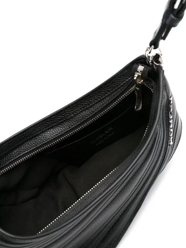 MUGLER Debossed Shoulder Bag