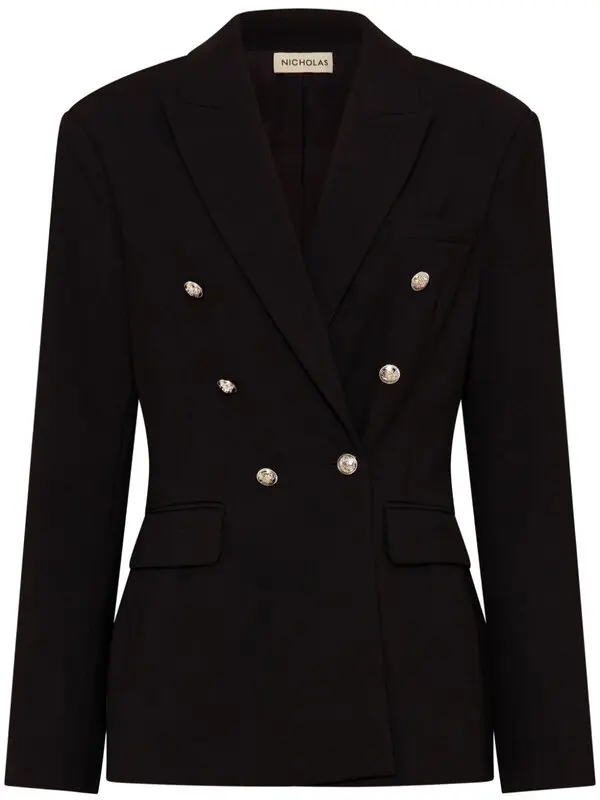 NICHOLAS Danni Double-breasted Blazer - Black