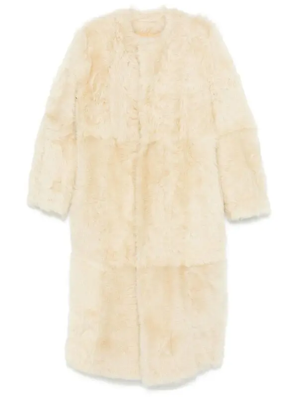 TOTEME Silky Shearling Long Coat
