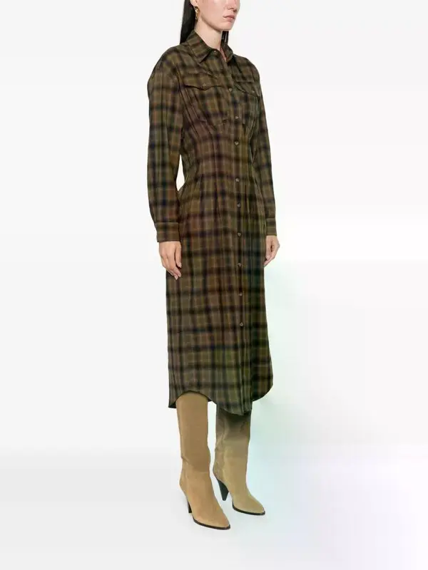 MARANT ETOILE Timea Shirt Dress - Green