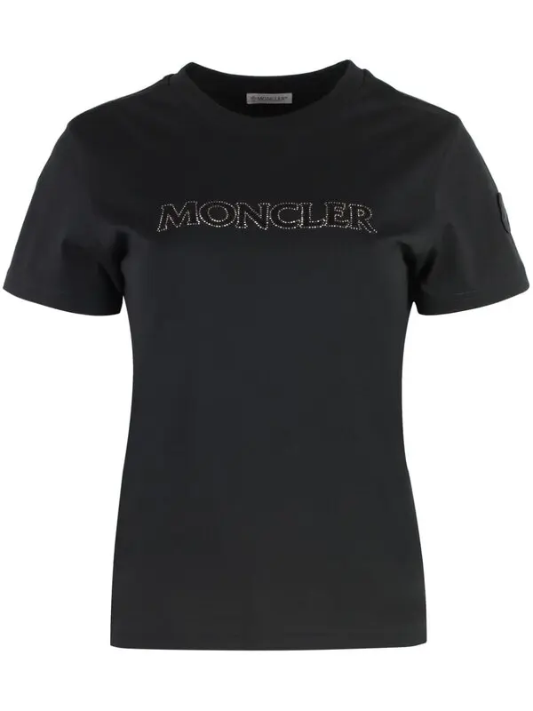 Moncler Crystal-embellished T-shirt - Black