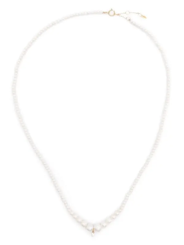 PERSEE 18kt Yellow Gold Aphrodite Pearl Necklace - White