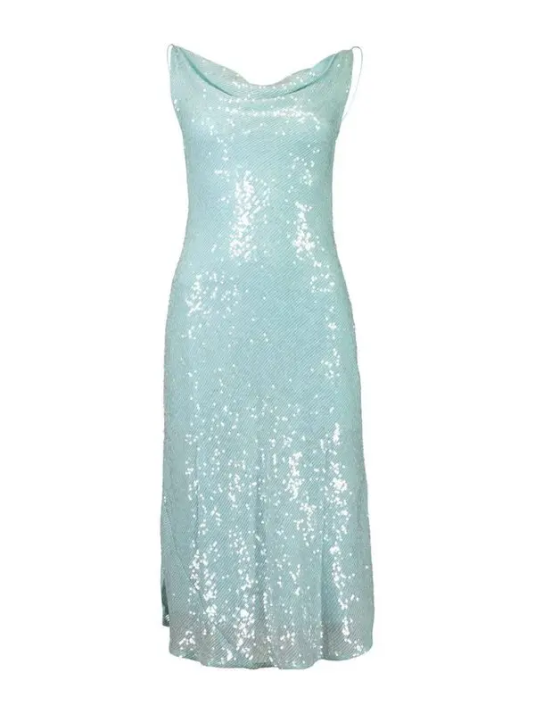 Lapointe Sequined Midi Dress - Blue