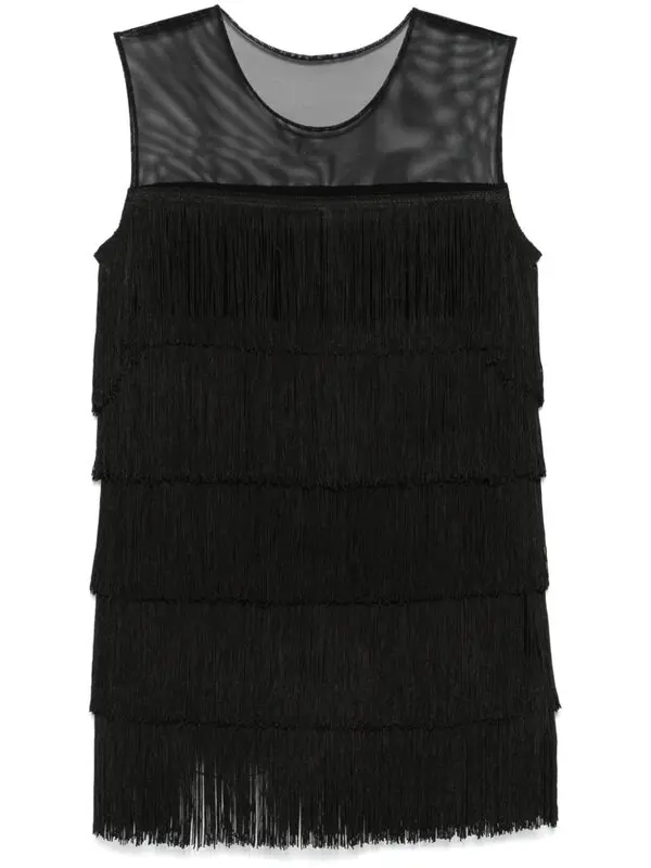 Norma Kamali Fringed Mini Dress