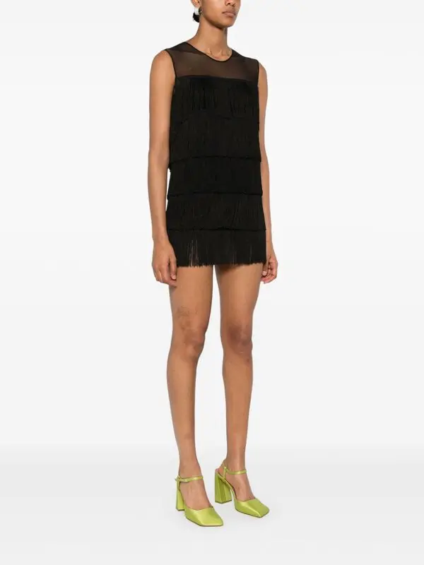 Norma Kamali Fringed Mini Dress