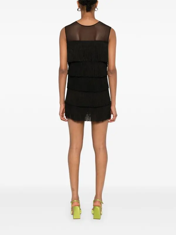 Norma Kamali Fringed Mini Dress
