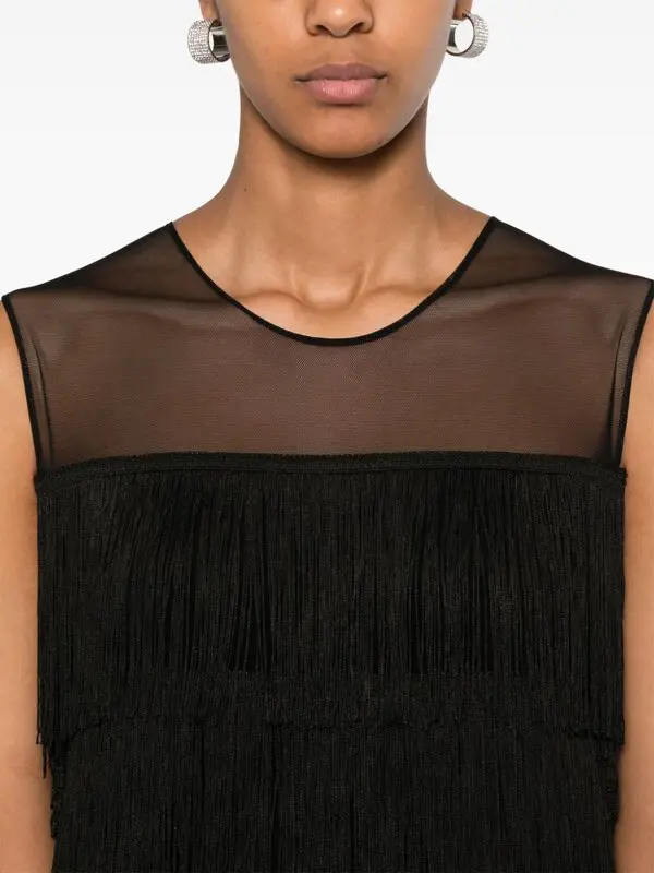 Norma Kamali Fringed Mini Dress