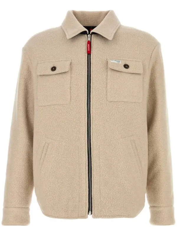 FAY Fleece-texture Jacket - Neutrals
