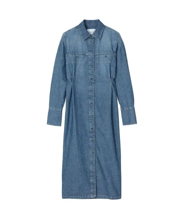 Closed Button-up Maxi Shirtdress