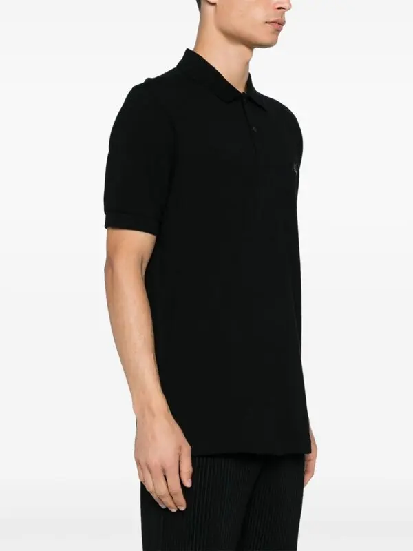 Comme Des Garçons X Fred Perry Slogan-print Polo Shirt - Black