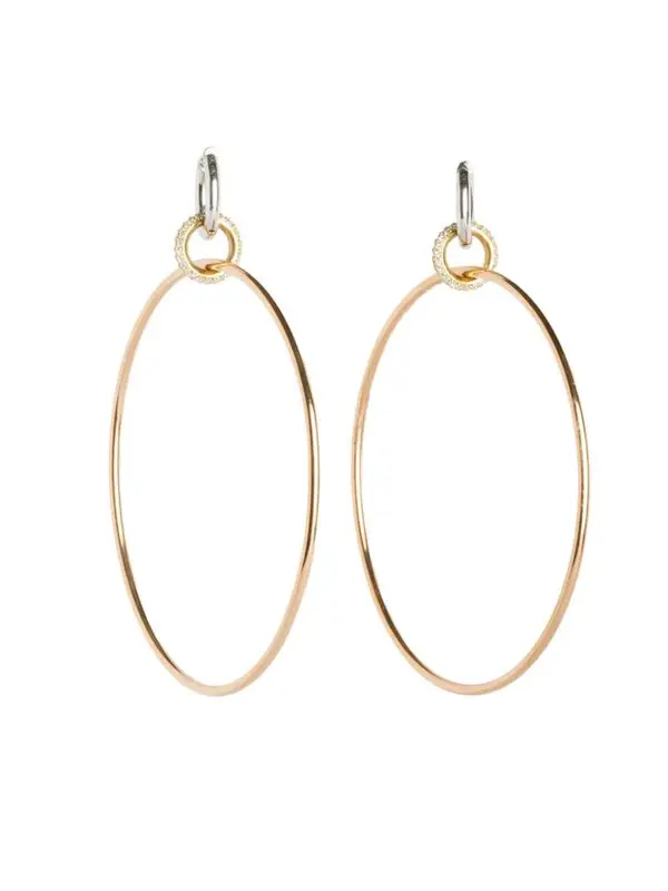 SPINELLI KILCOLLIN 18kt Rose Gold Altaire Diamond Hoop Earrings - Pink