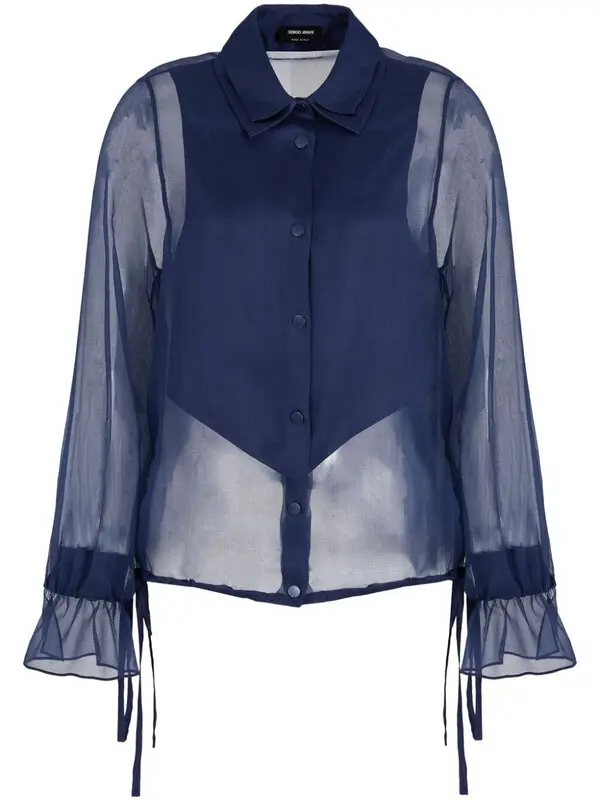 Giorgio Armani Semi-sheer Silk Top