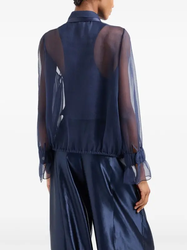 Giorgio Armani Semi-sheer Silk Top