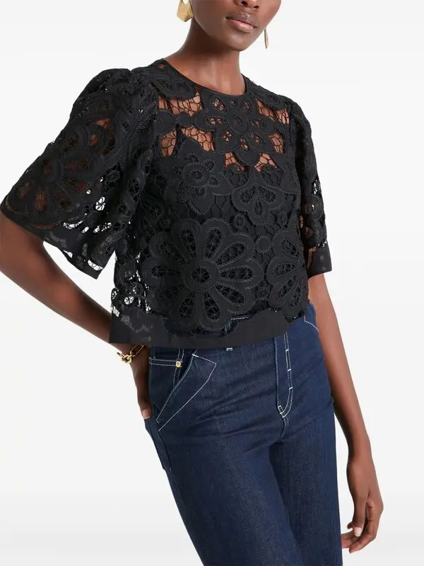 TEMPERLEY LONDON Guinevere Blouse - Black