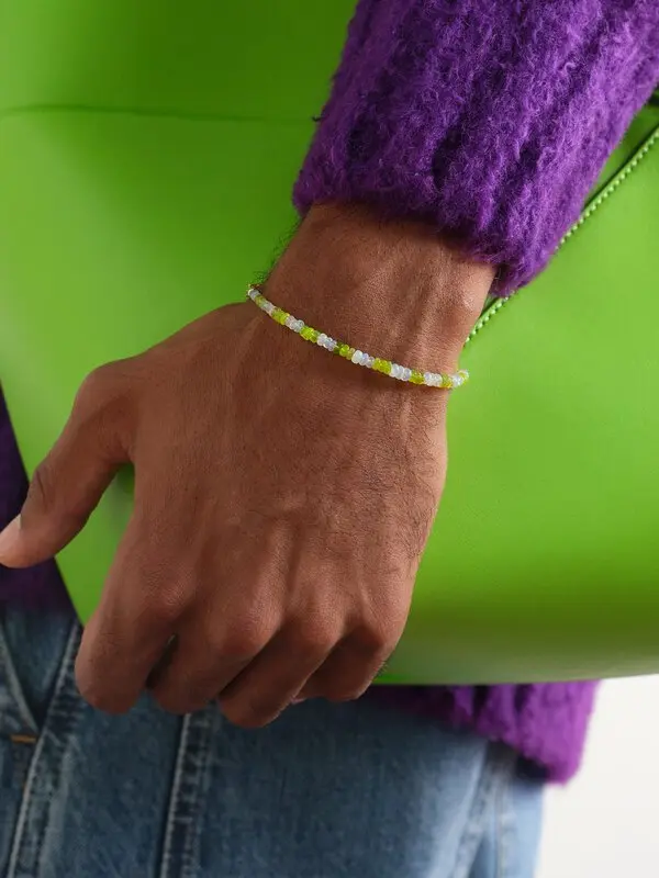 Jia Jia Gold Opal Beaded Bracelet - Green