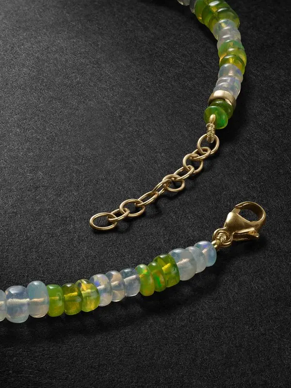 Jia Jia Gold Opal Beaded Bracelet - Green