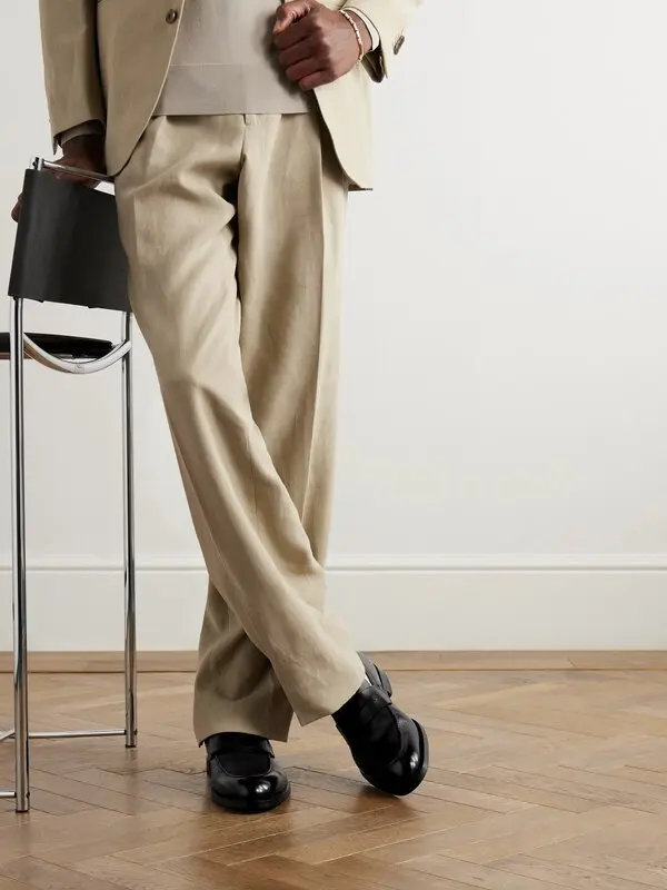 Zegna Classic Flex Glossed-leather Penny Loafers