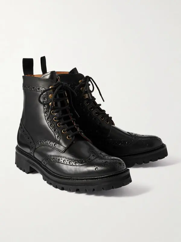 Grenson Fred Leather Brogue Boots