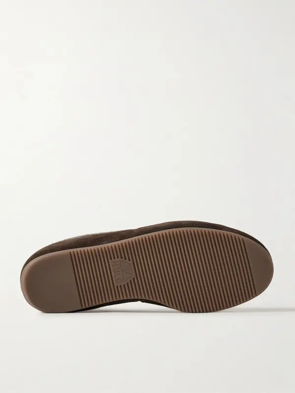 Mulo Shearling-lined Wool Loafers - Brown