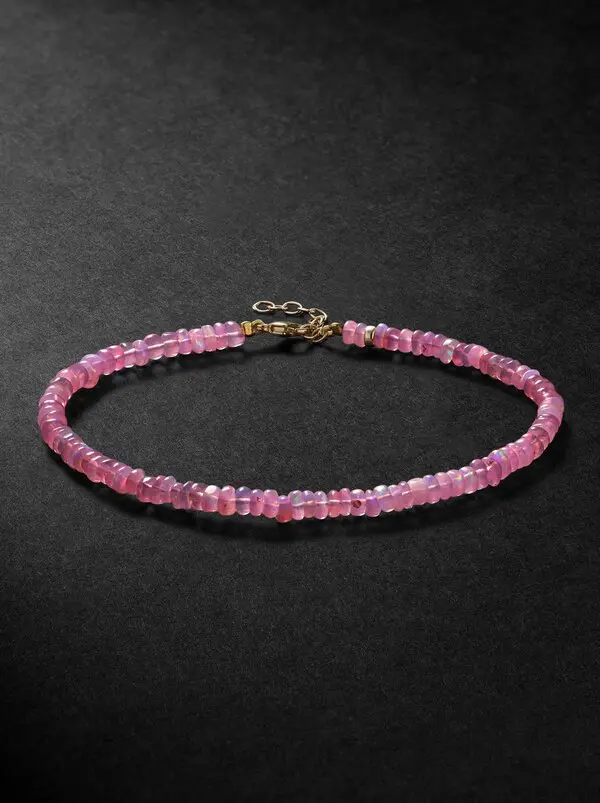 Jia Jia Gold-fastened Opal Bracelet - Pink