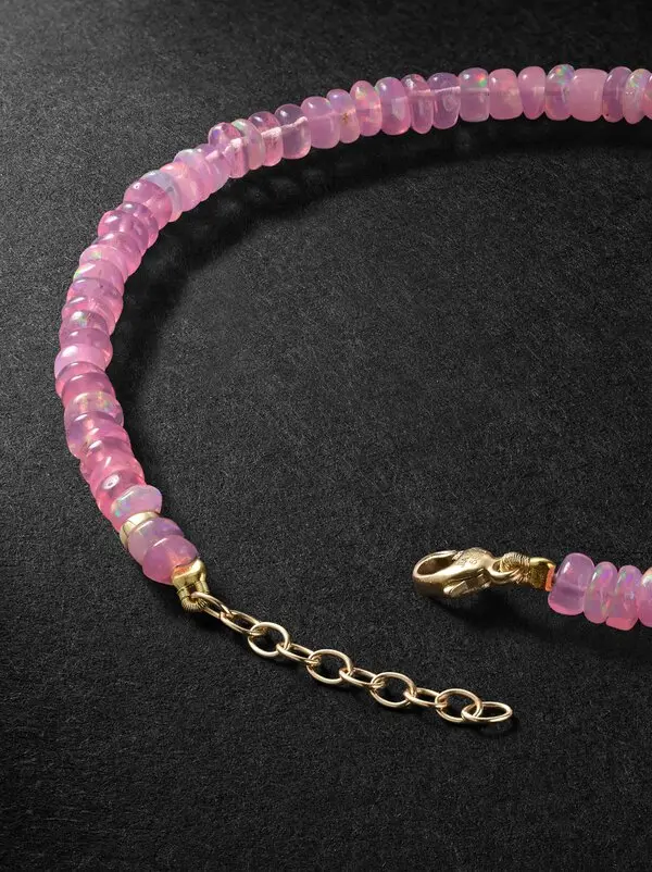 Jia Jia Gold-fastened Opal Bracelet - Pink