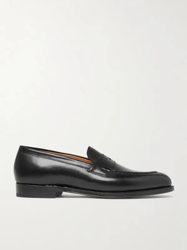 Grenson Lloyd Leather Penny Loafers - Black