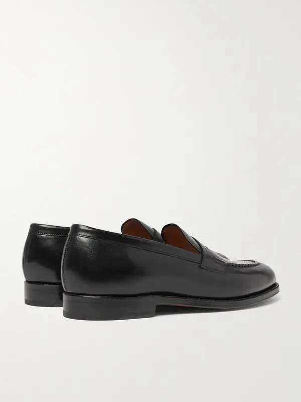 Grenson Lloyd Leather Penny Loafers - Black
