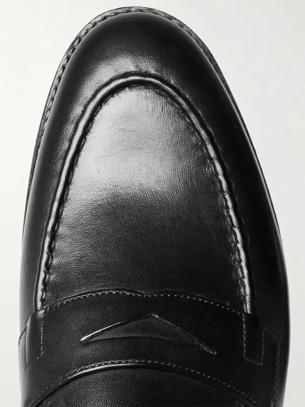Grenson Lloyd Leather Penny Loafers - Black