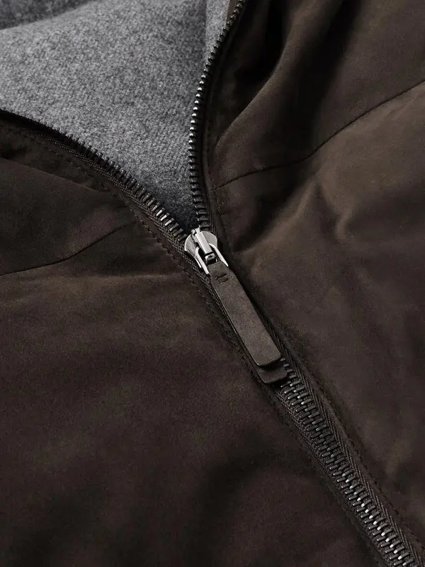 Zegna Quilted Suede Down Gilet