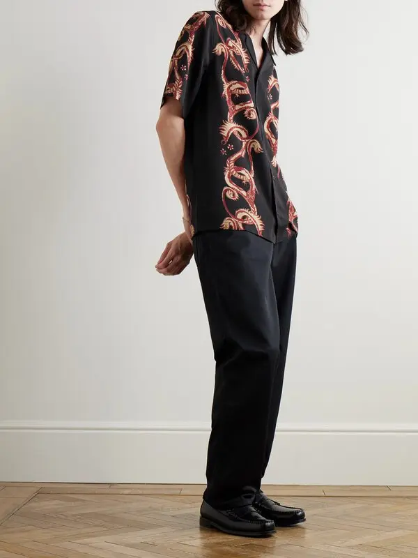 MANAAKI Taniwha Camp-collar Printed Lyocell-twill Shirt