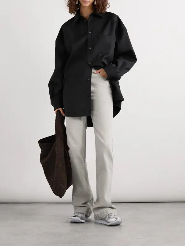 Bottega Veneta Wool-twill Shirt - Black
