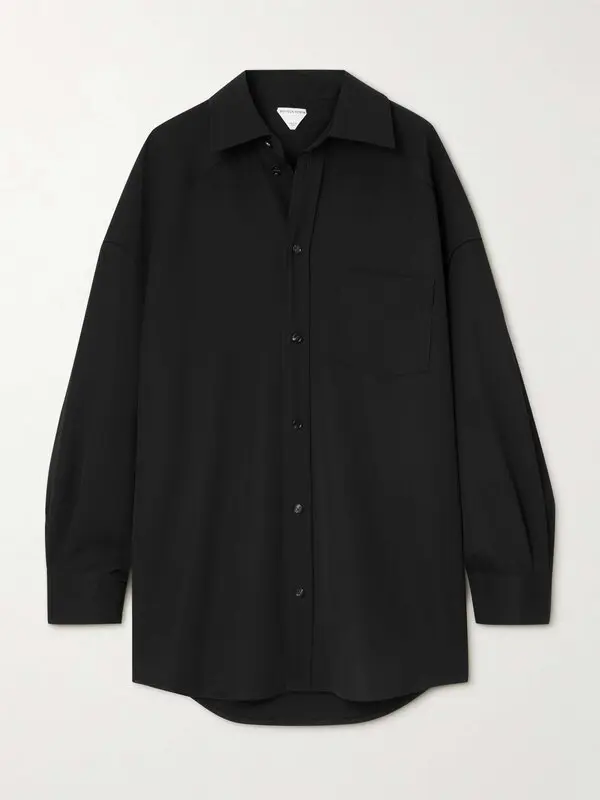 Bottega Veneta Wool-twill Shirt - Black