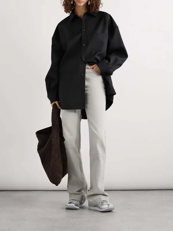 Bottega Veneta Wool-twill Shirt - Black