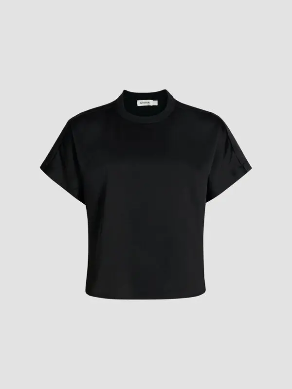 Simkhai Addy Knit-back T-shirt - Black