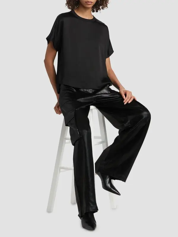 Simkhai Addy Knit-back T-shirt - Black